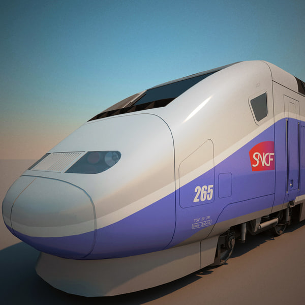 3d high speed trains v3 model