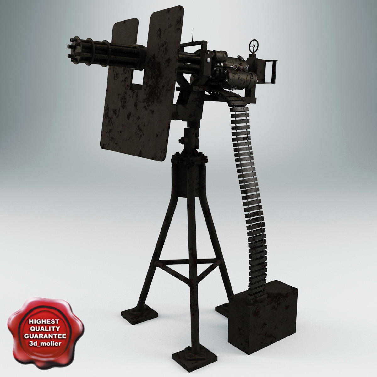 3ds navy minigun m134