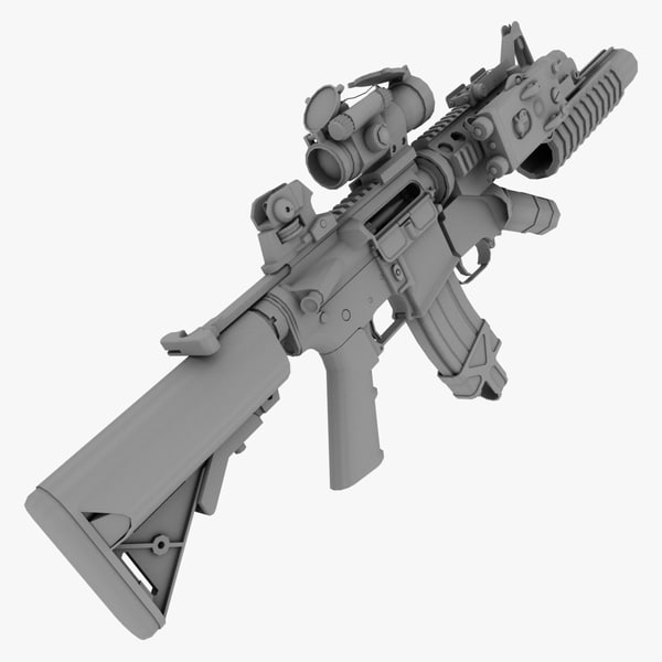 3d mk18 m203 model