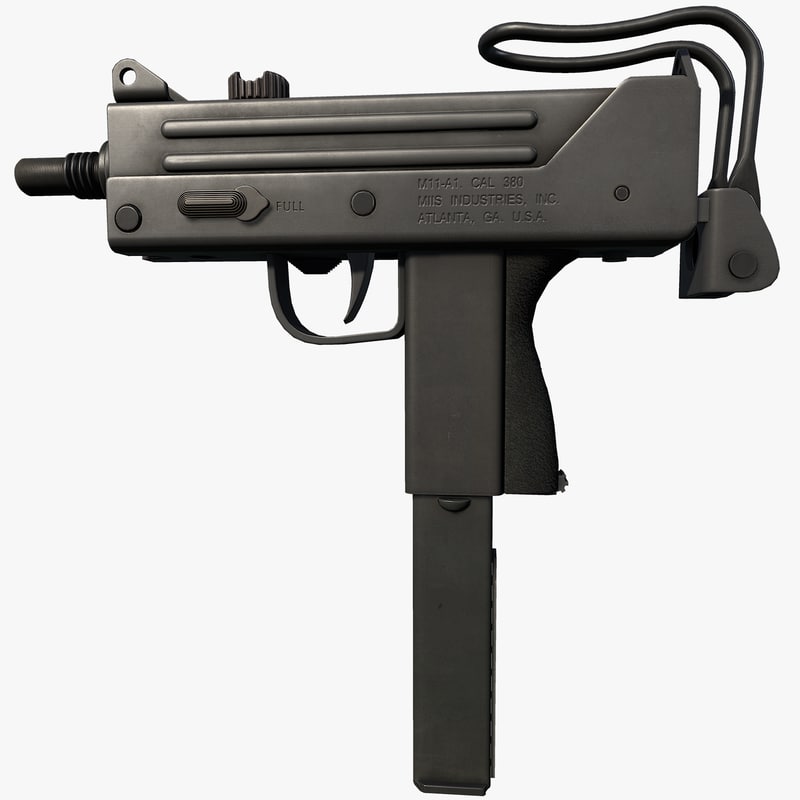 mac 11 magazine weapon 3d max