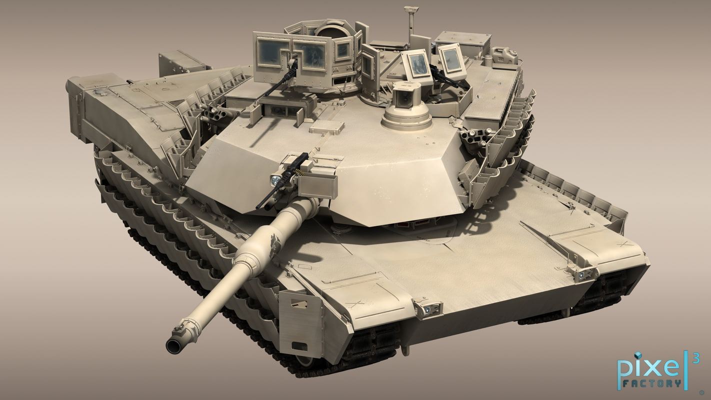 m 1a2 abrams tank tusk 3d max