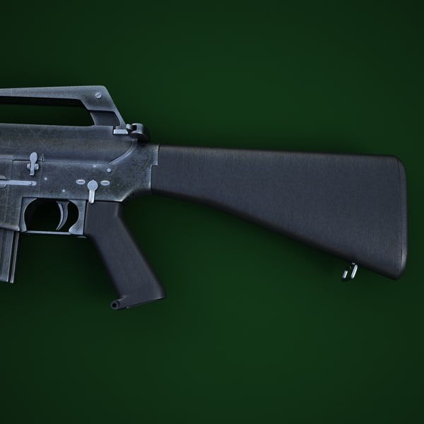 m16a1 assault rifle m7 3d max
