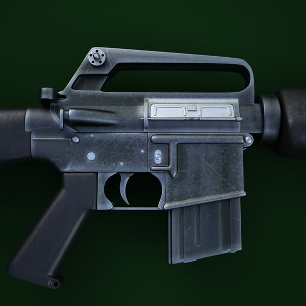 m16a1 assault rifle m7 3d max