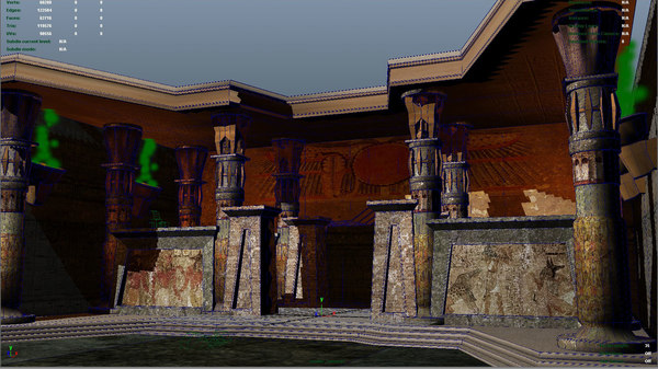 ancient egyptian temple 3d model