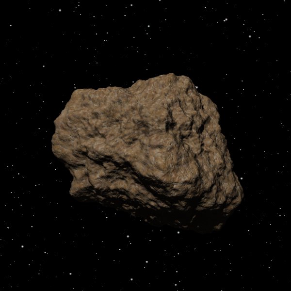 3d asteroid rock model
