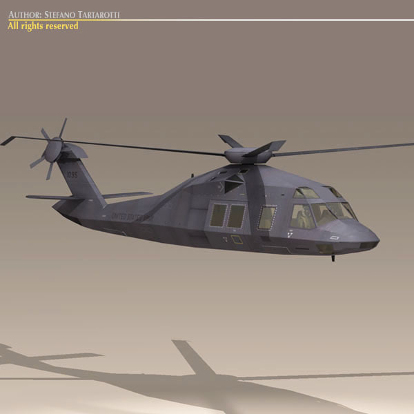 secret stealth blackhawk mh60 3d model