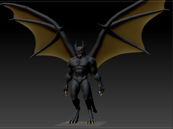 3d bat demon model
