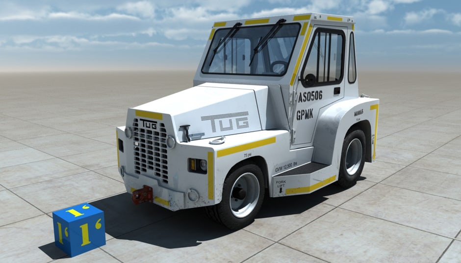 tow tractor tug obj