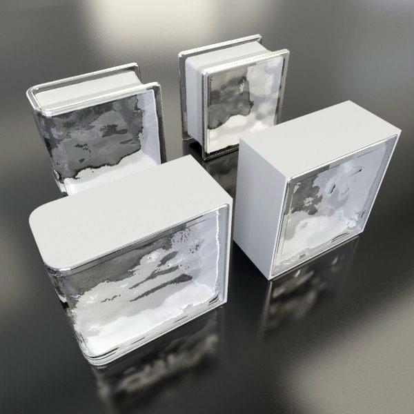 3d model glass blocks 1