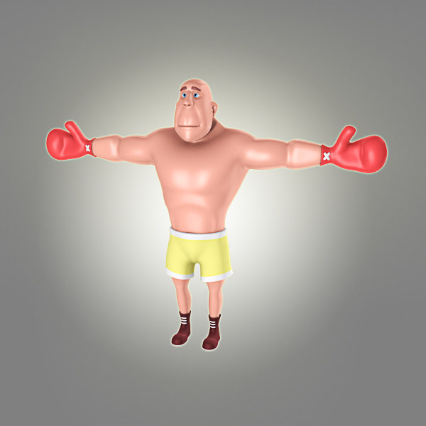 3d model of cool cartoon boxer