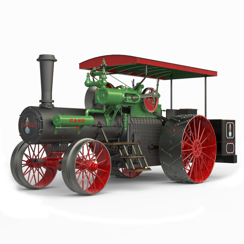steam traction engine 1912 3d obj