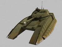 real time sci fi hover tanks 3d model