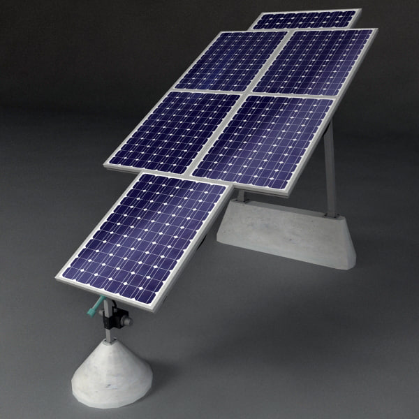 solar panel 3d model