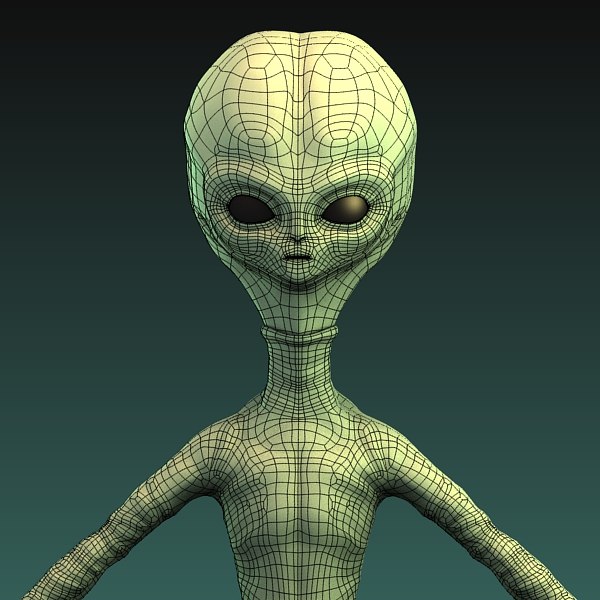 grey alien 3d model