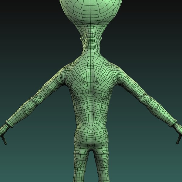 grey alien 3d model