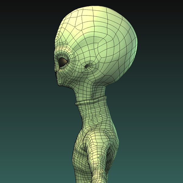 grey alien 3d model