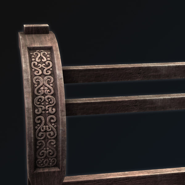 3d medieval weapon rack model