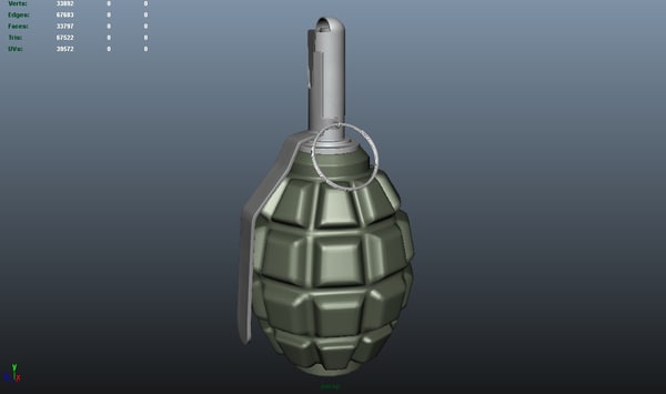 russian f1 hand grenade 3d ma