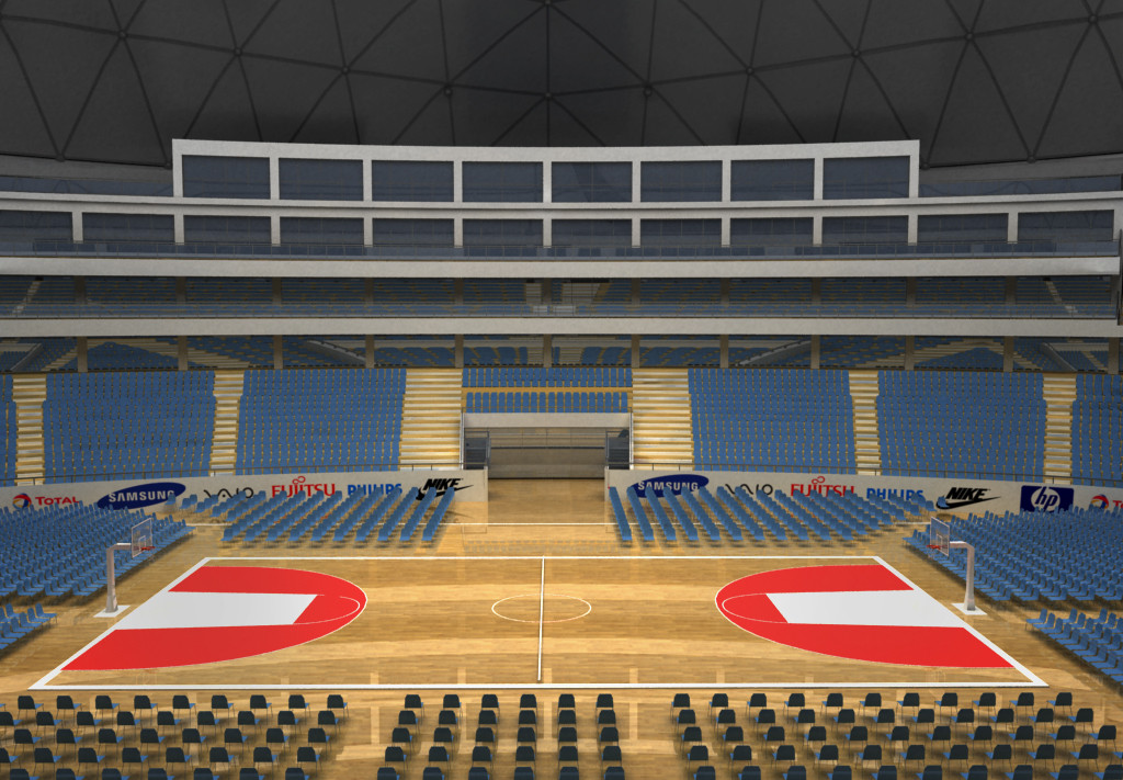 3d basketball stadium model