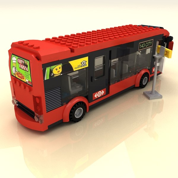 bus set lego 60026 3d model