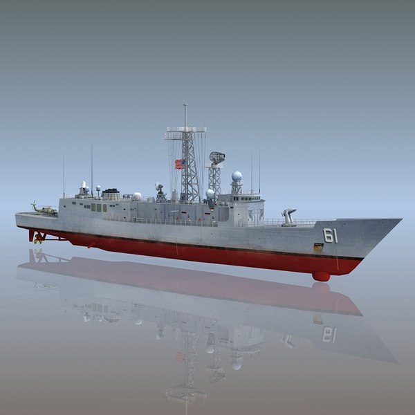 uss ingraham ffg 61 frigate ship 3d model