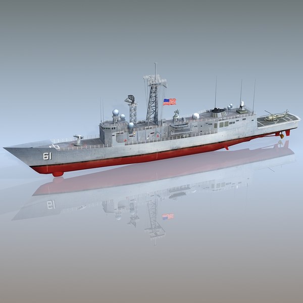 uss ingraham ffg 61 frigate ship 3d model
