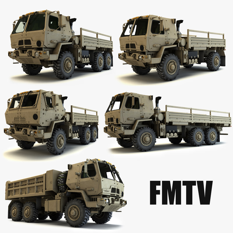 fmtv military trucks 3d model
