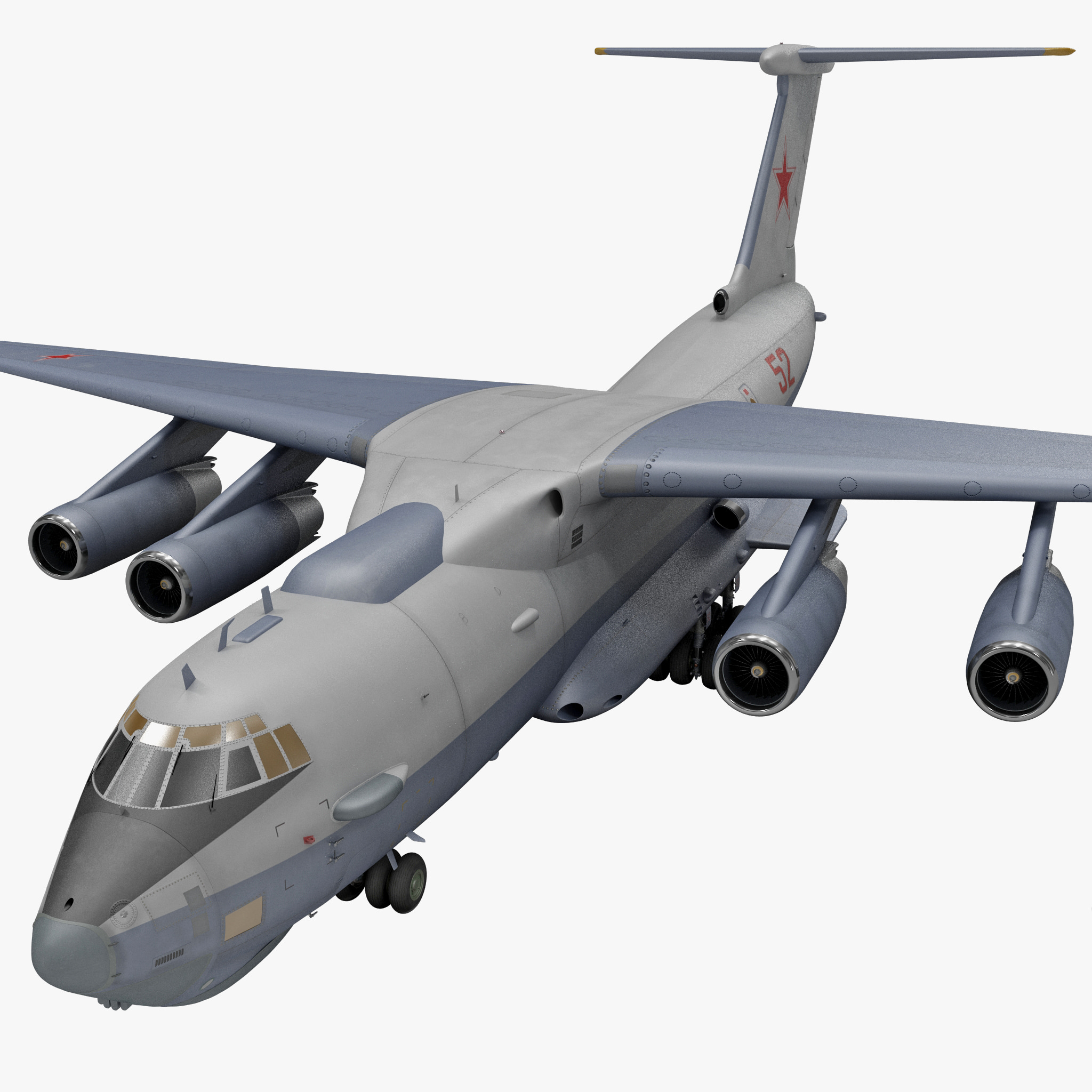 ilyushin il 76 rigged 3d max