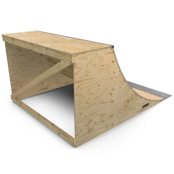 3d model of quarter pipe skate ramp