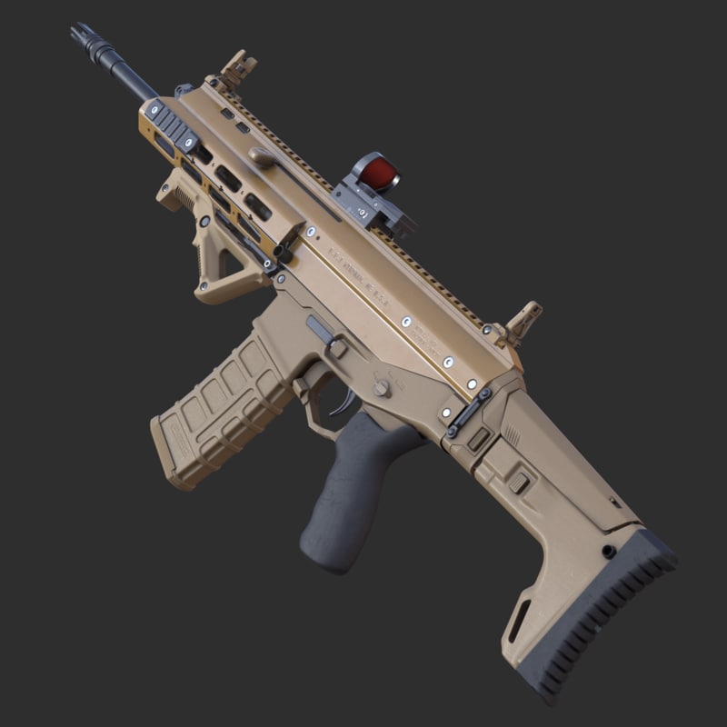 3d highpoly rifle acr model