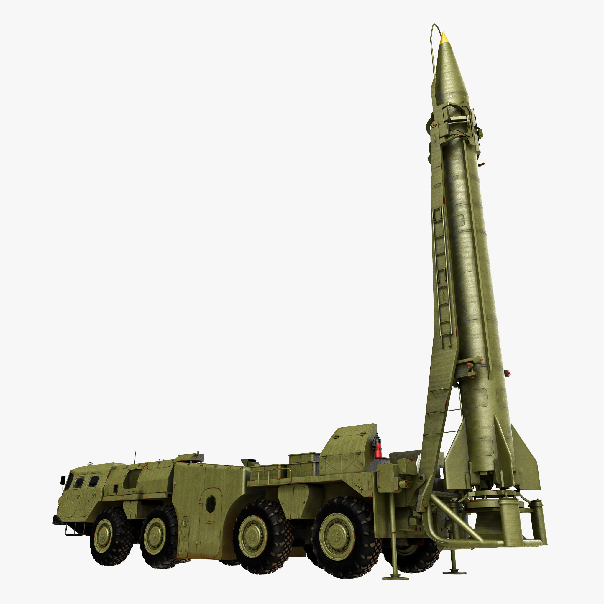 3d model of scud missile launcher maz 543