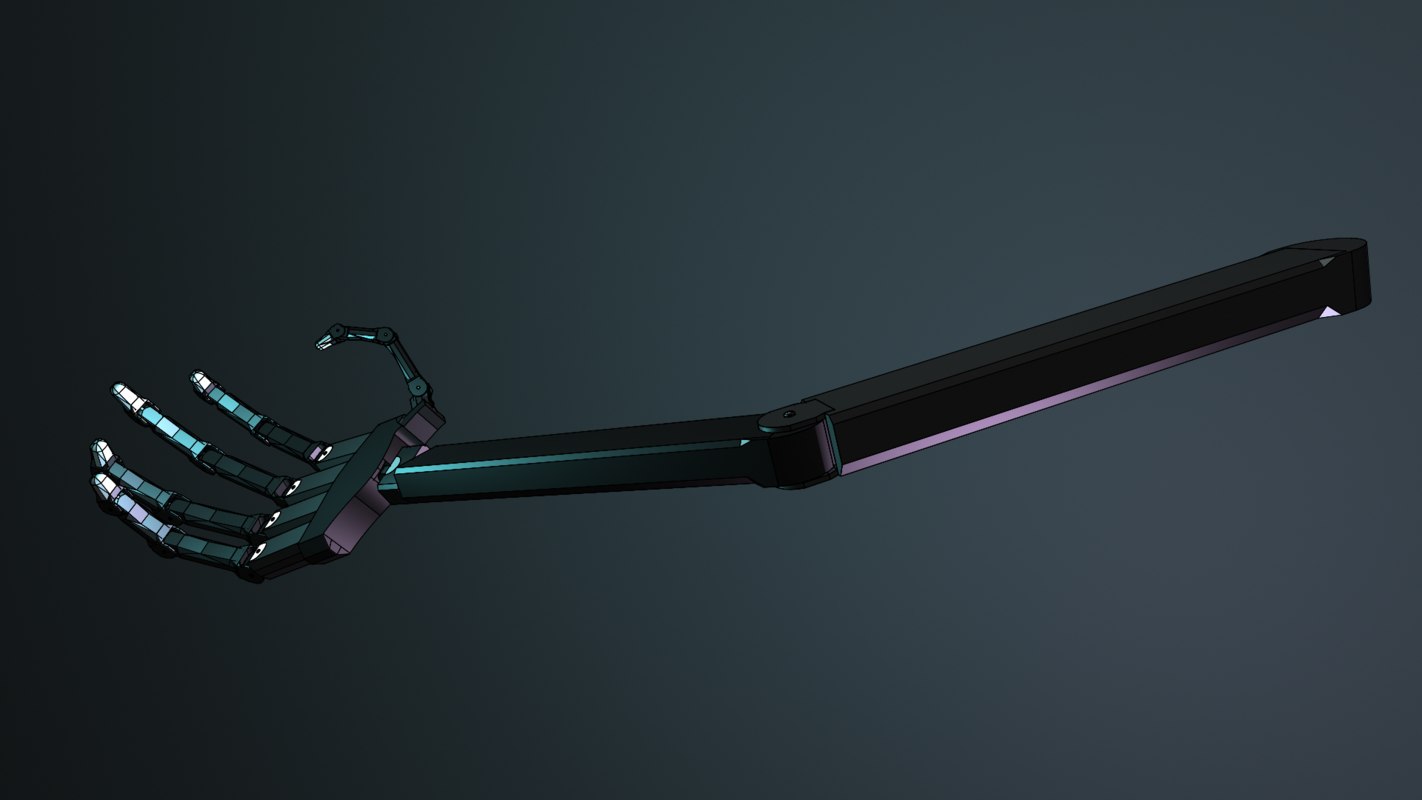 3d simple robotic hand model