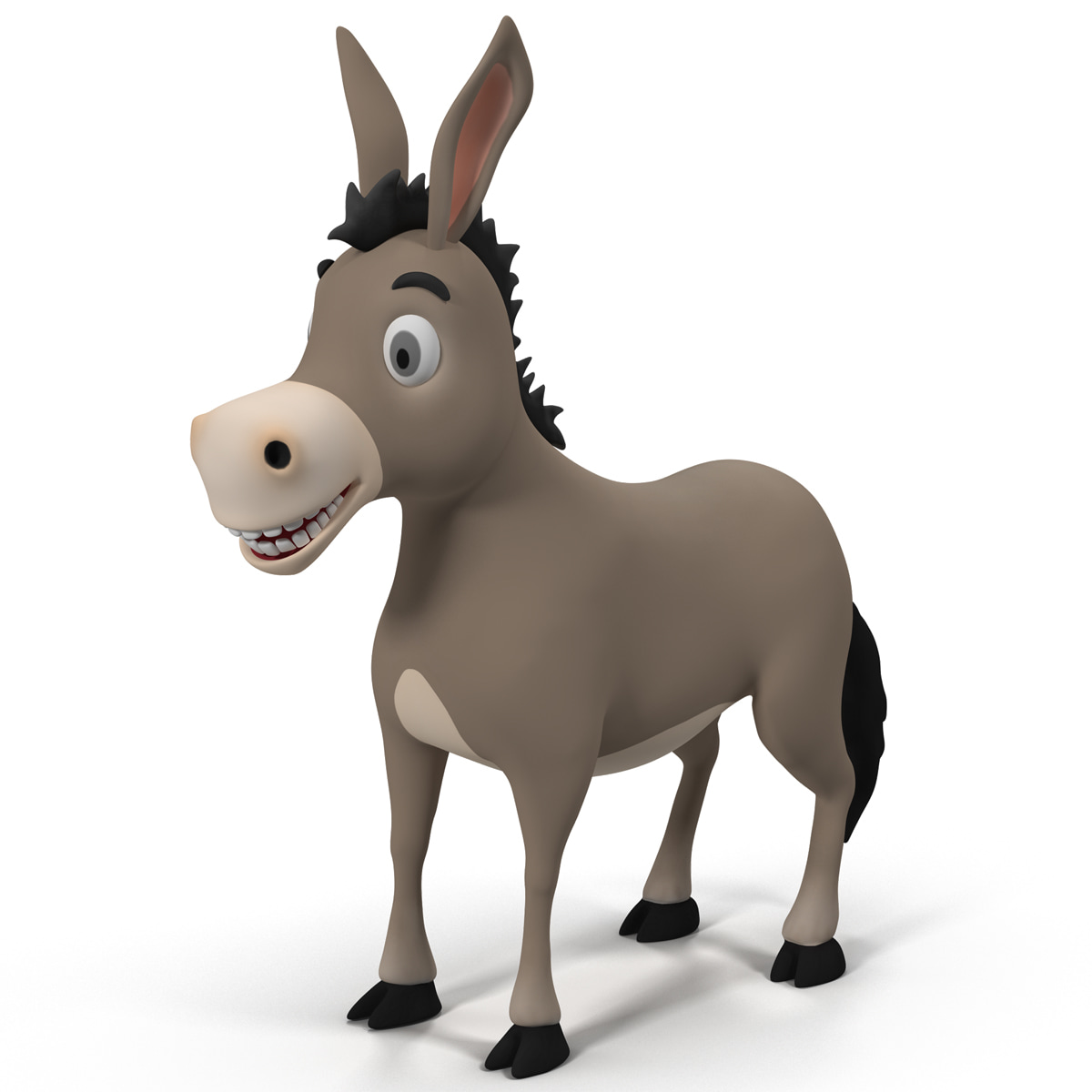 3d cartoon donkey