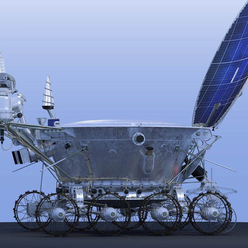 3d model lunokhod 2 lunar rovers