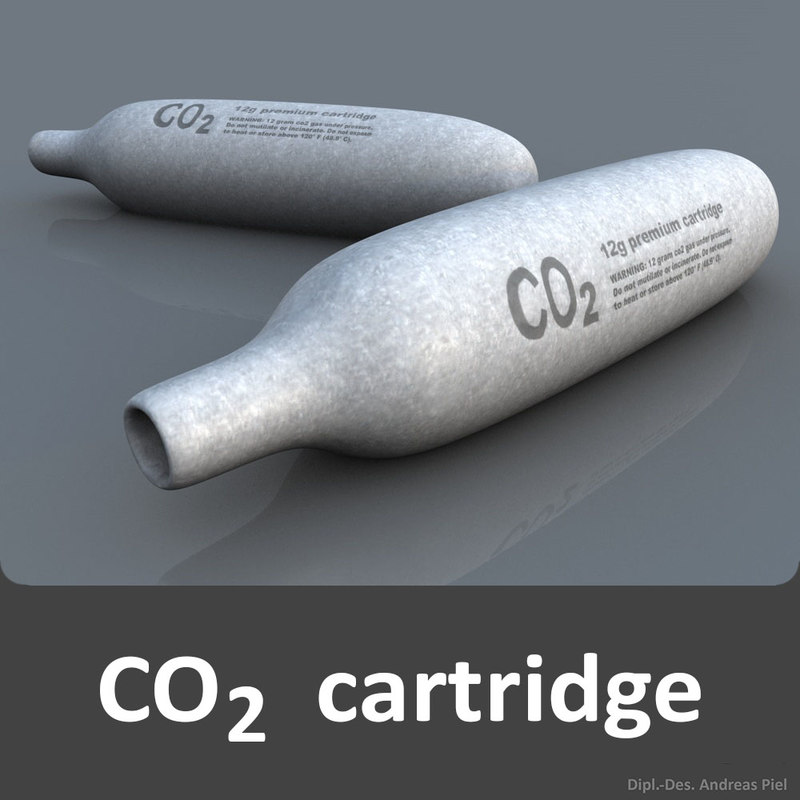 3d co2 cartridge model