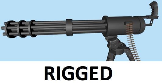 minigun chain gun bullet 3d model