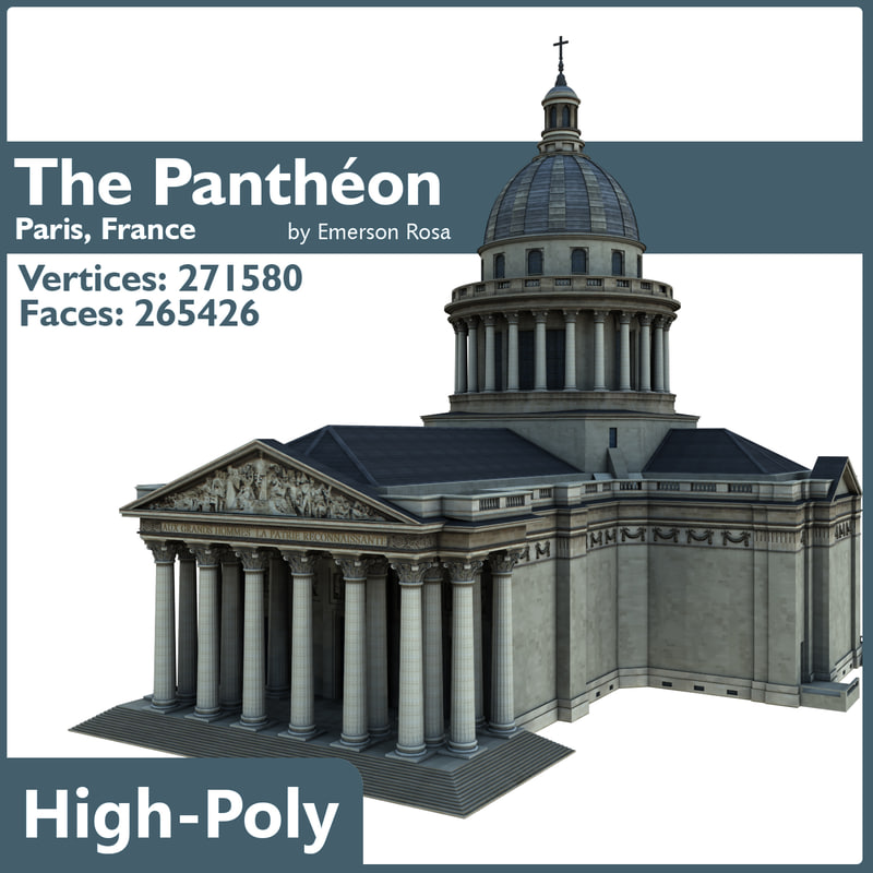 panthéon paris 3d model