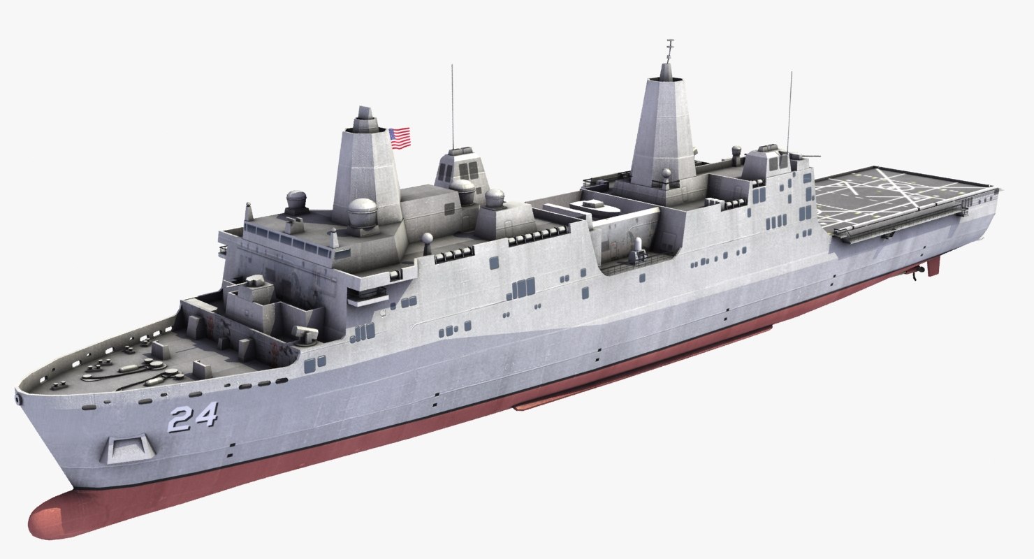 uss arlington lpd 24 ship 3d model
