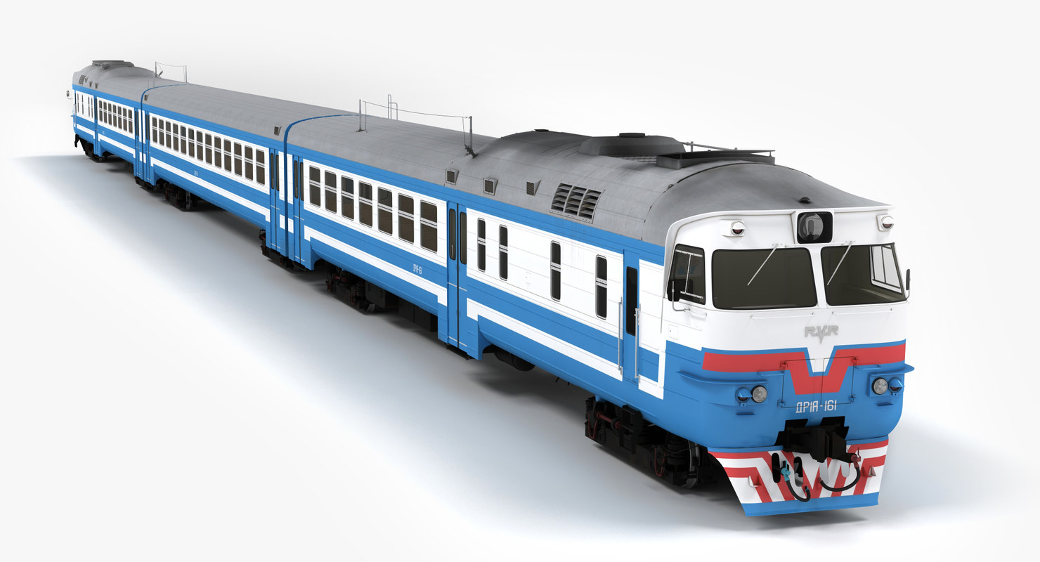 dr1a diesel passenger train 3d model