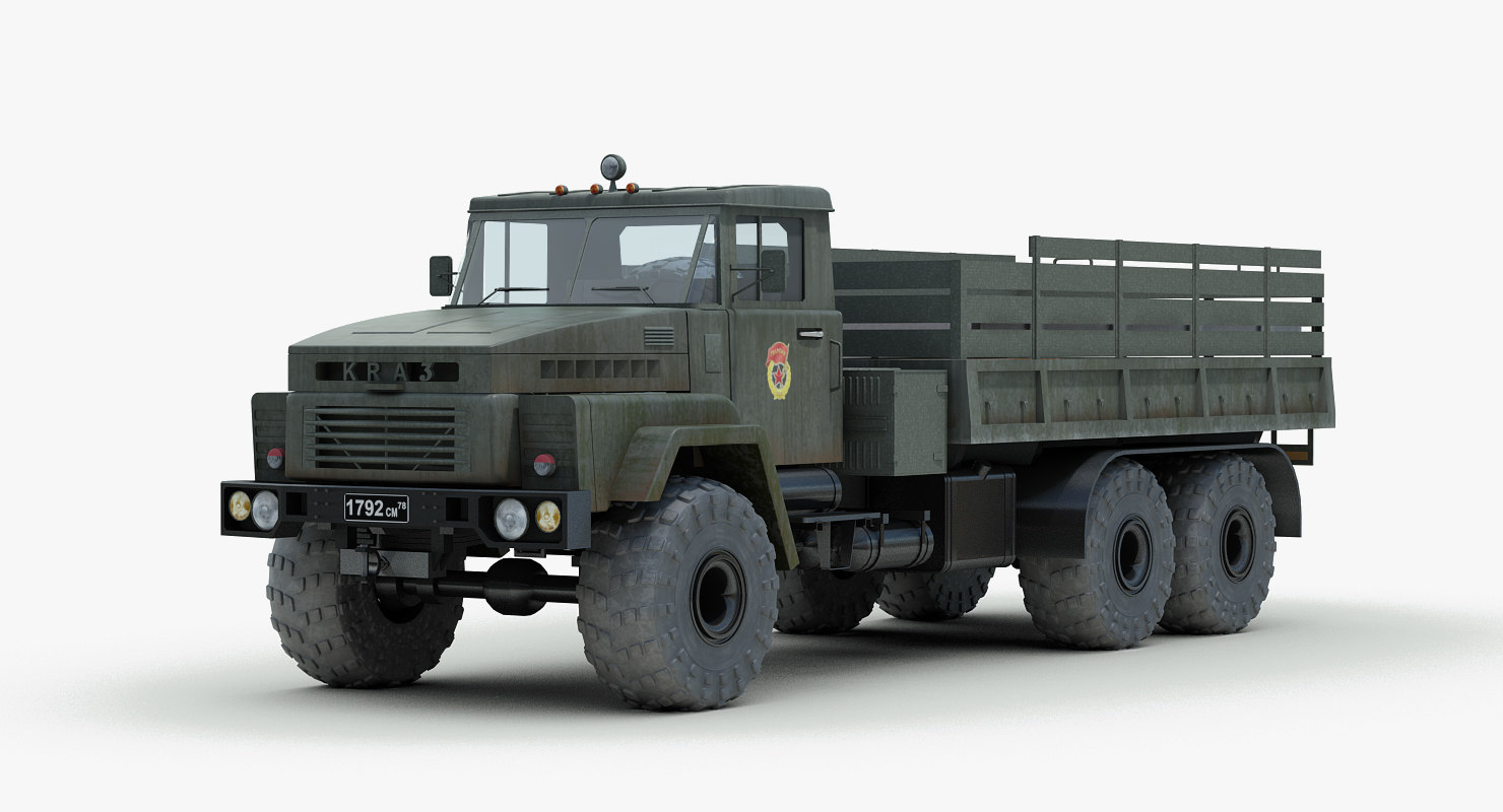 3d model soviet kraz 260 military truck