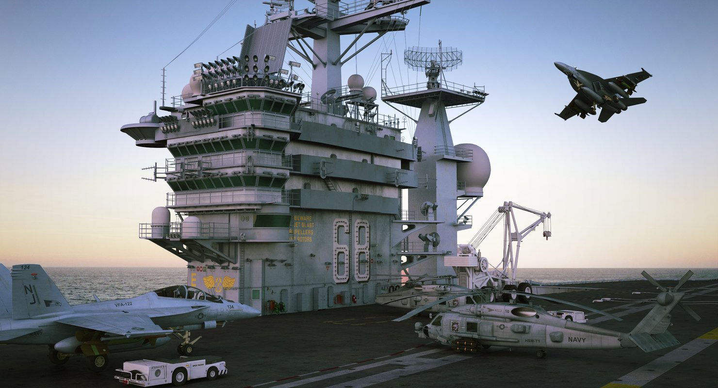 cvn uss nimitz 3d model