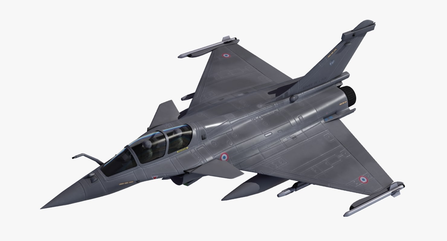 rafale b military aircraft 3d model