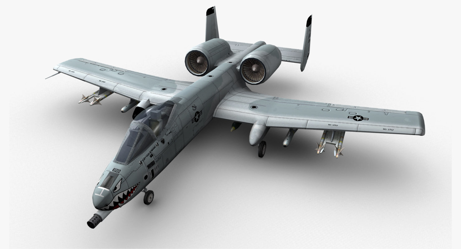 3d a 10 thunderbolt ii jet fighter