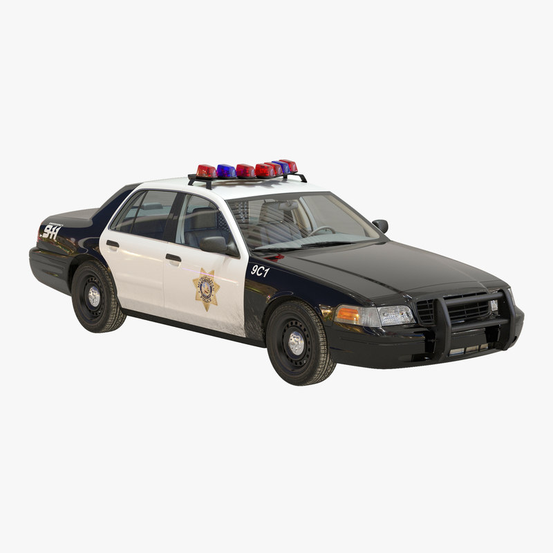 3d generic police car 2 model