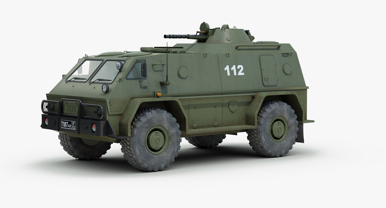 3d model russian gaz 3937 military vehicle