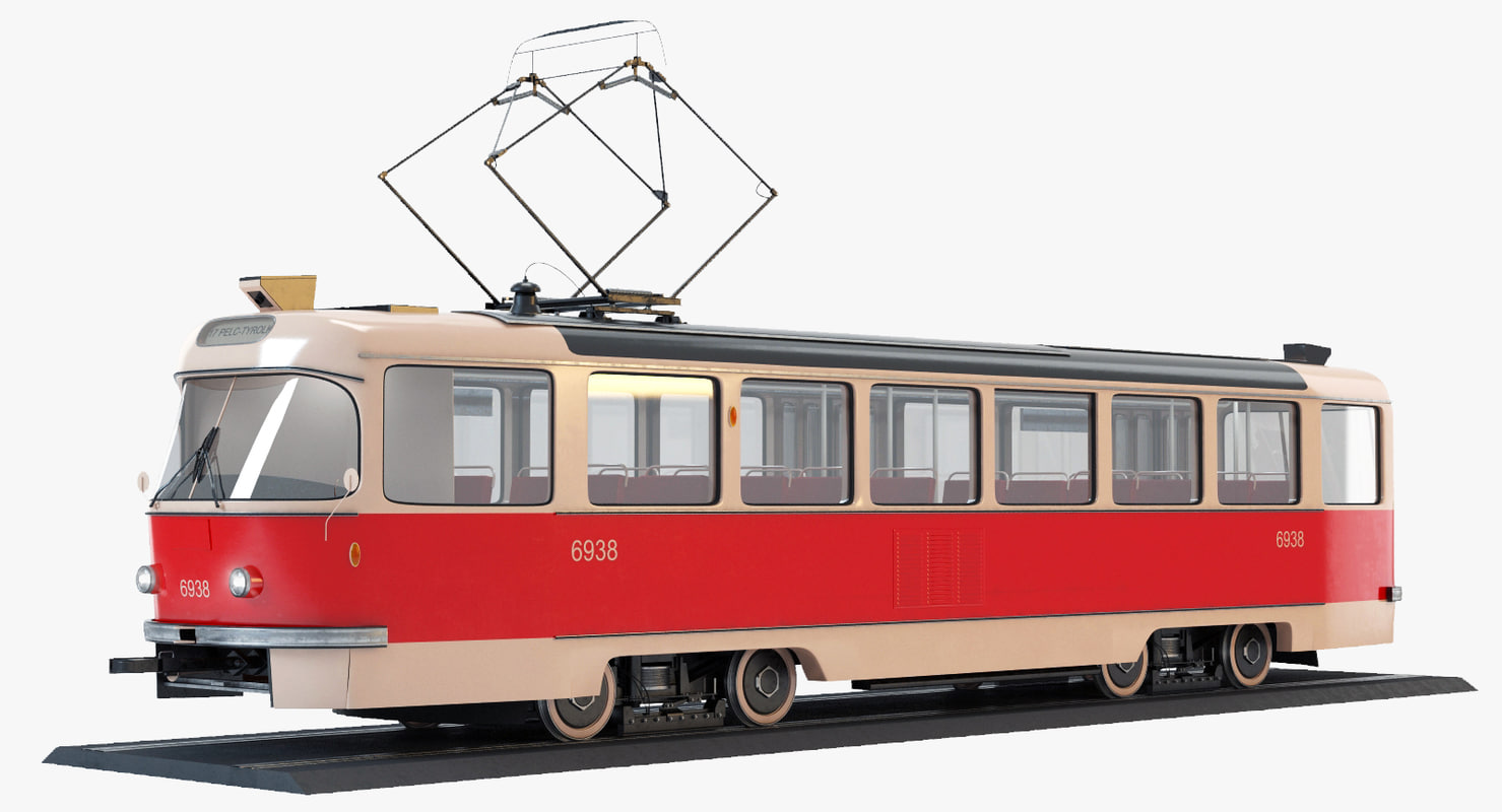 tatra t3 tram 3d model