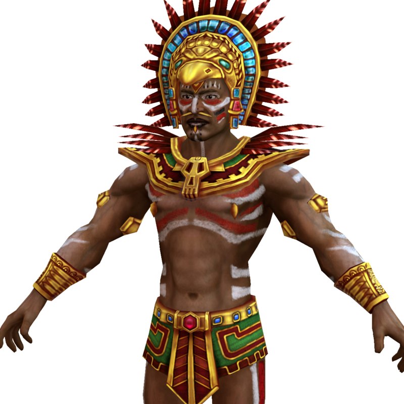 3d model mayan priest