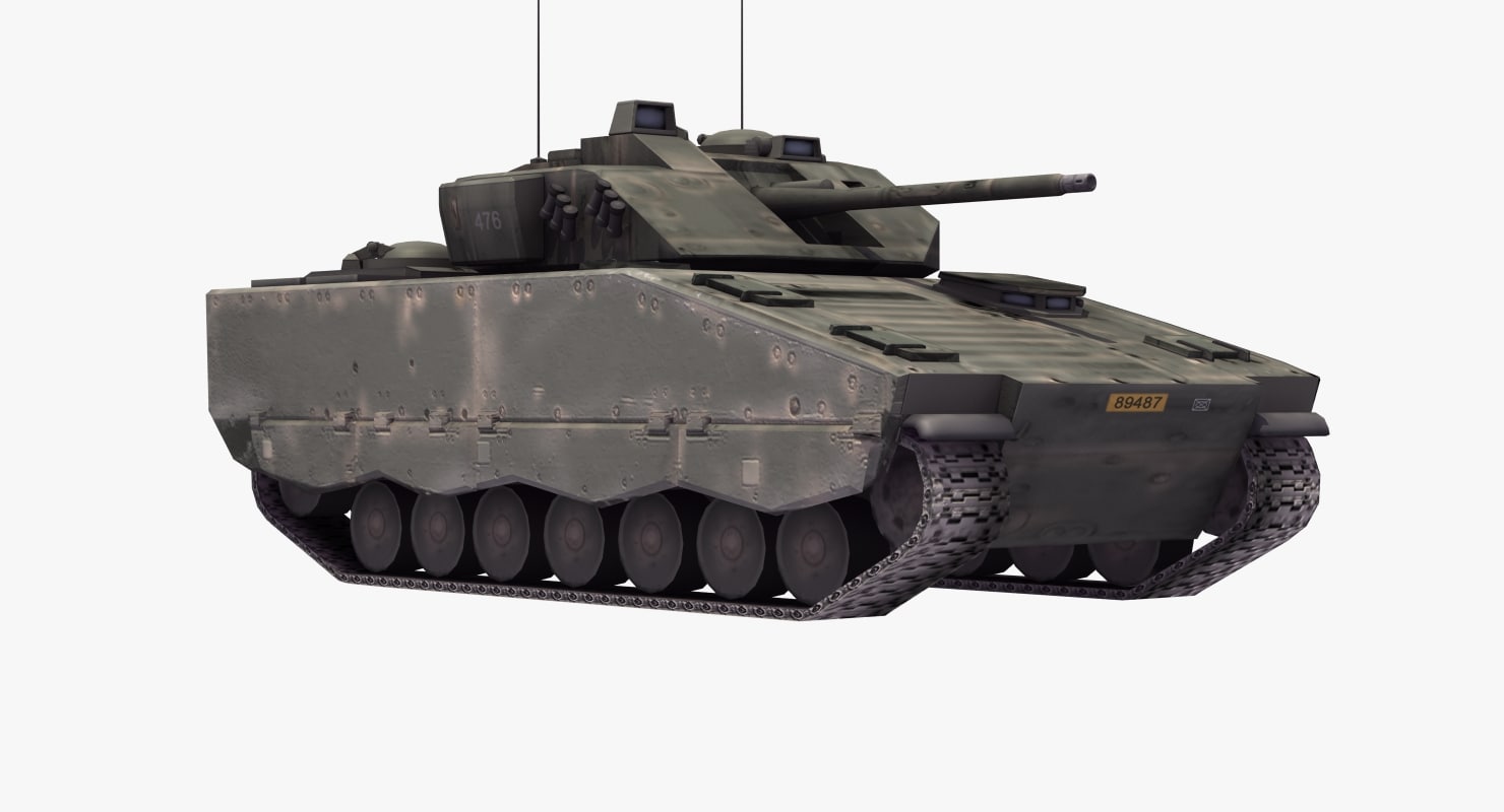 cv90 infantry fighting vehicle 3d model