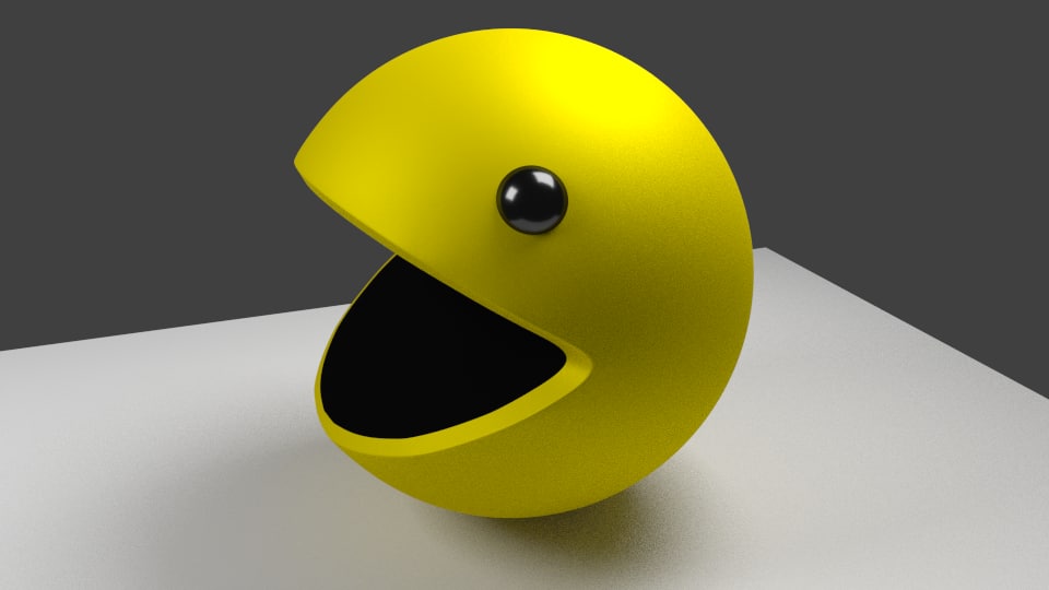 free simple pac man 3d model