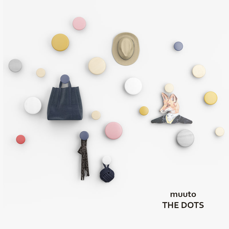muuto dots coat hooks 3d model